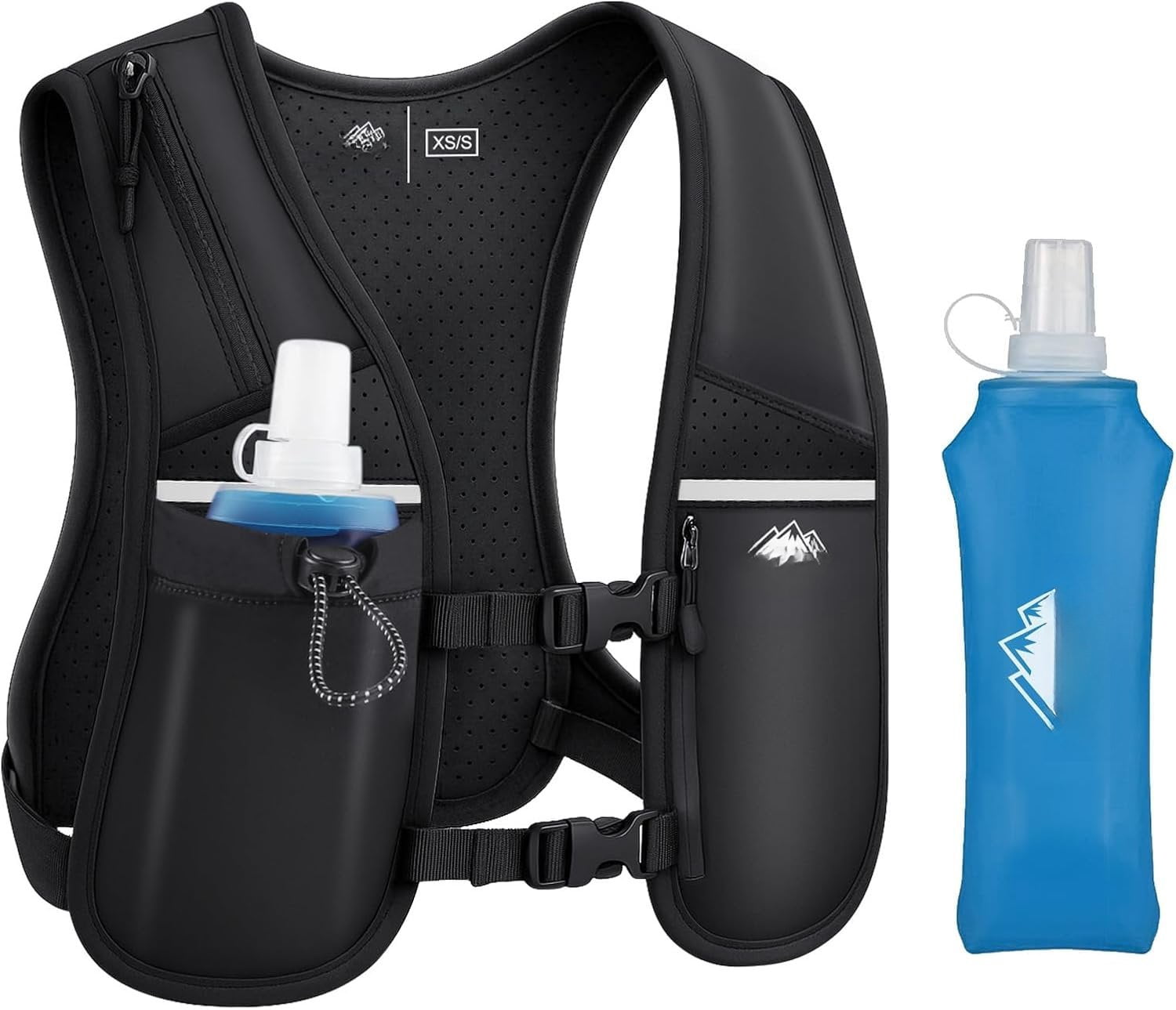 Running Vest, Hydration Backpack with 500ml Water Bladder Adjustable ...