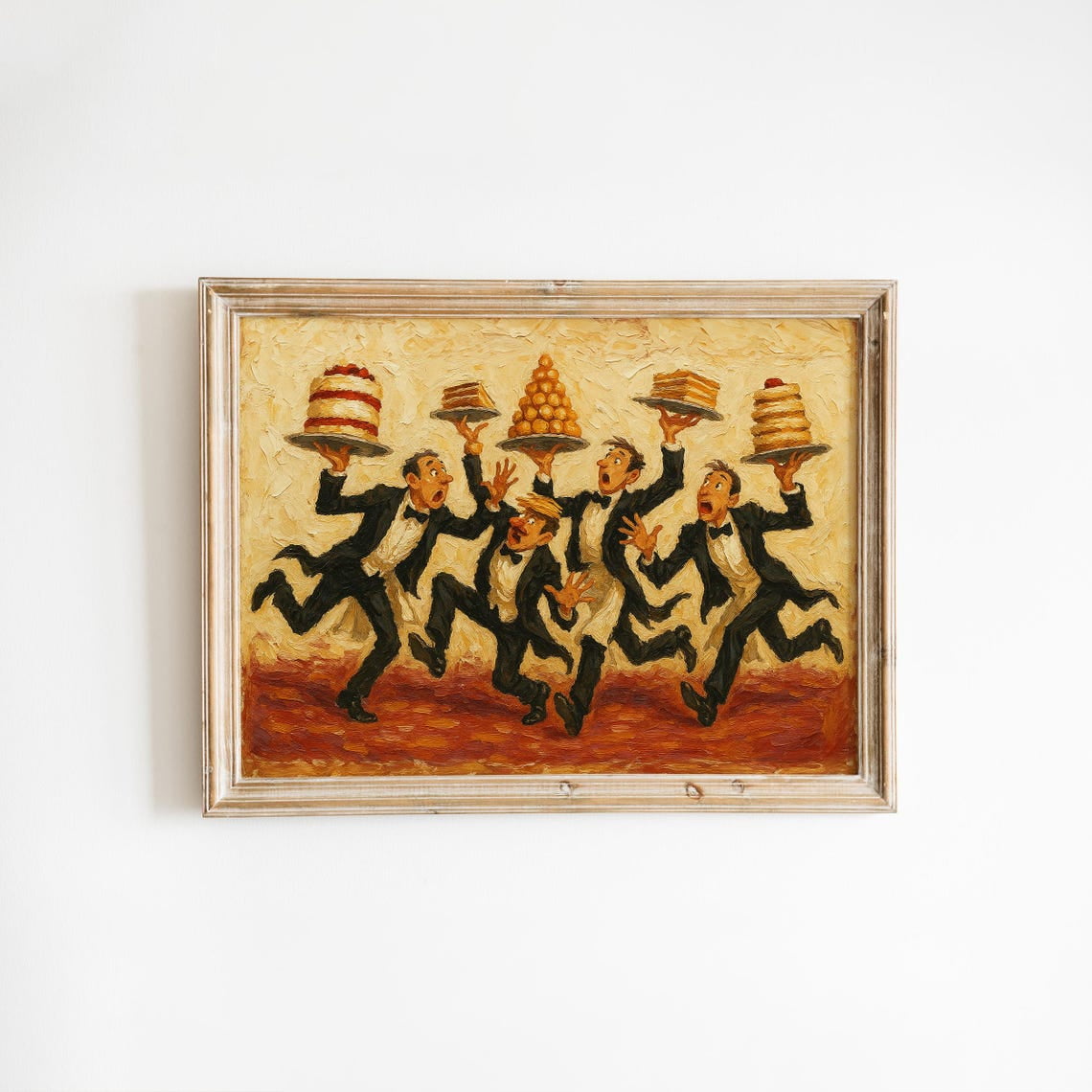 Running Waiters Poster – French Café Art Poster, Vintage Waiter, Retro ...
