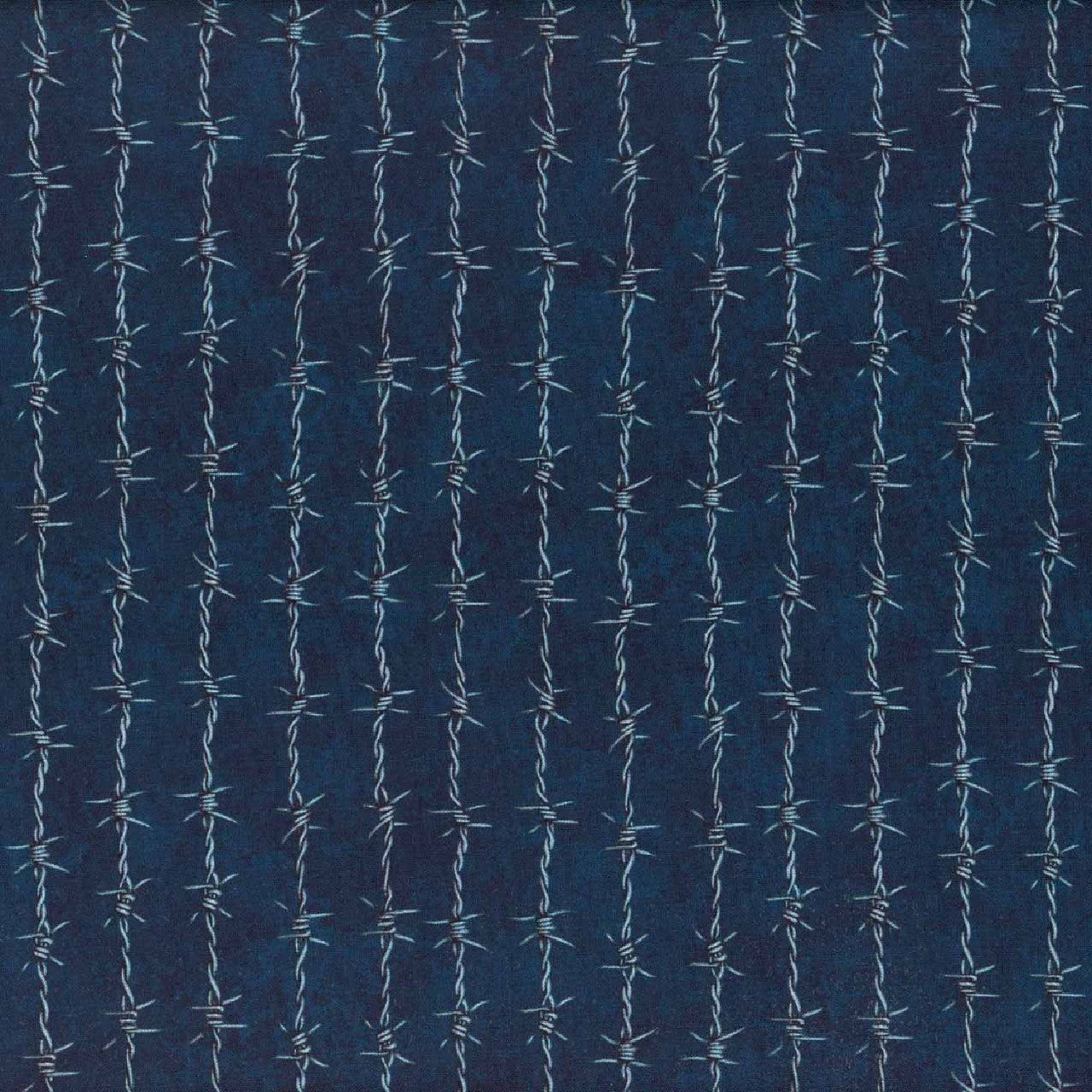 Running Wild Barbed Wire Navy Cotton Fabric - Walmart.com