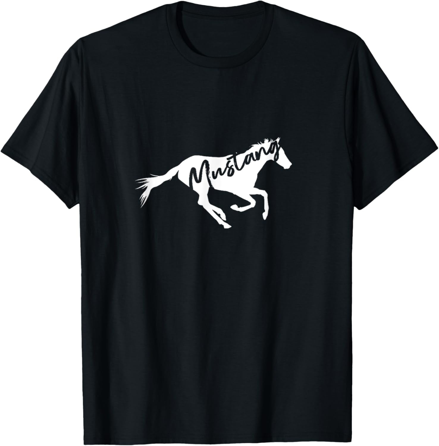 Running Wild Mustang Horse Breed Lover Silhouette T-Shirt men and women ...