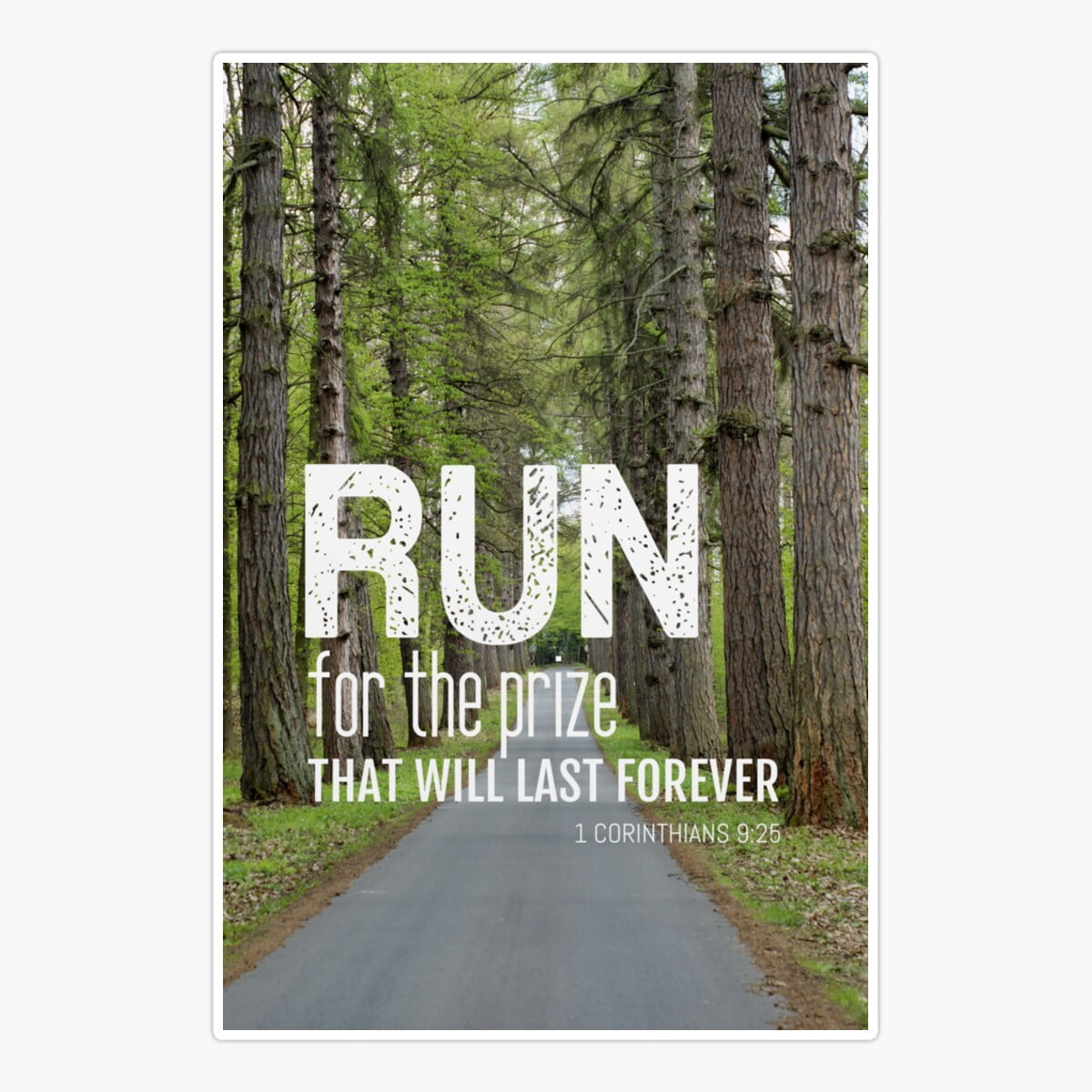 Running bible quotes Inspirational Bible Verse Sticker - Walmart.com