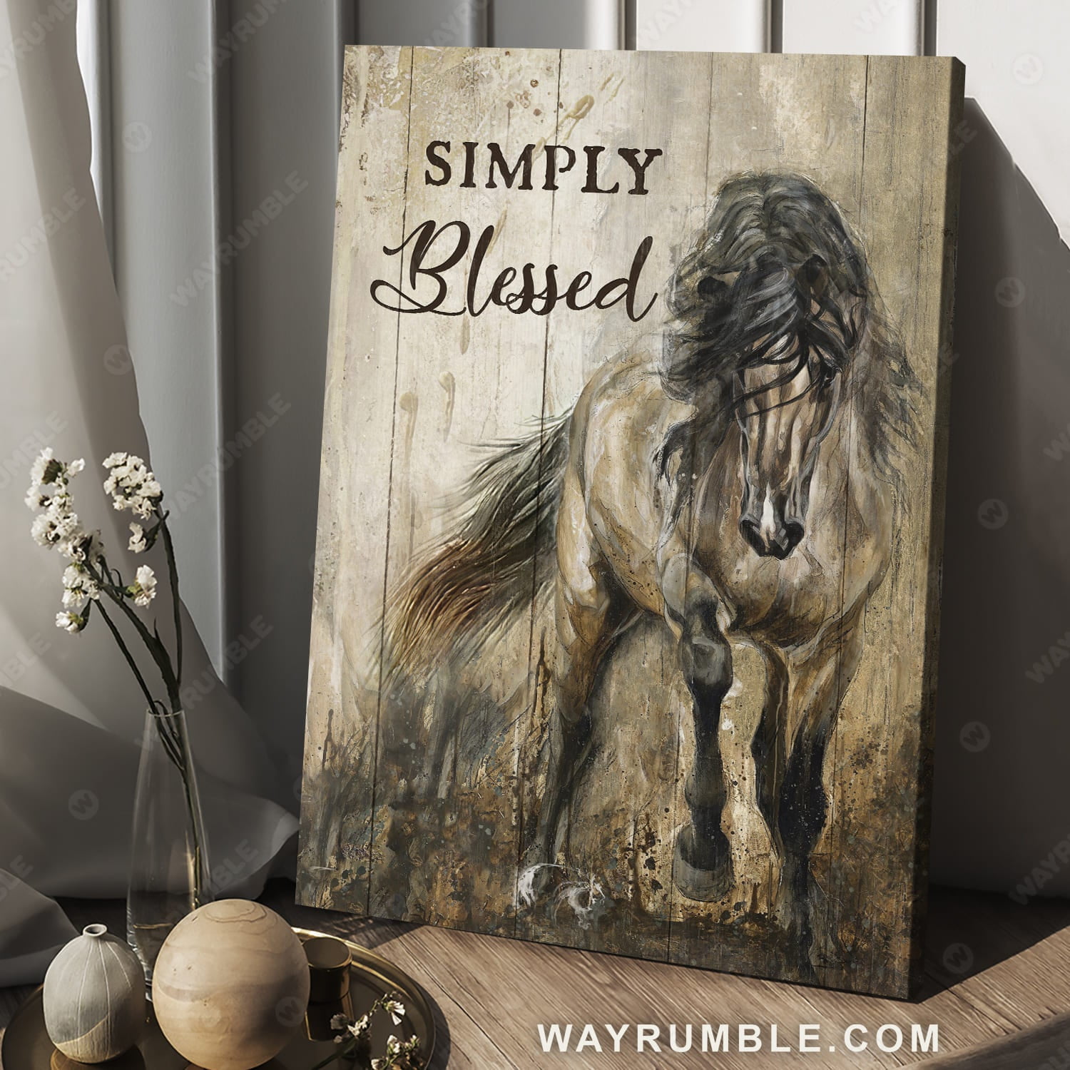 Running horse, Jesus painting, Gray background, Simply blessed - Jesus Portrait poster Prints ...