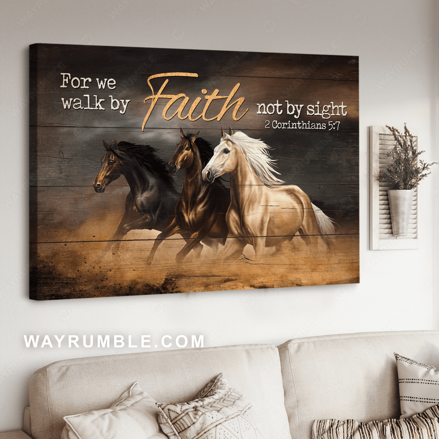 Running horses, Dark road, Cloudy day, For we walk by faith not by ...