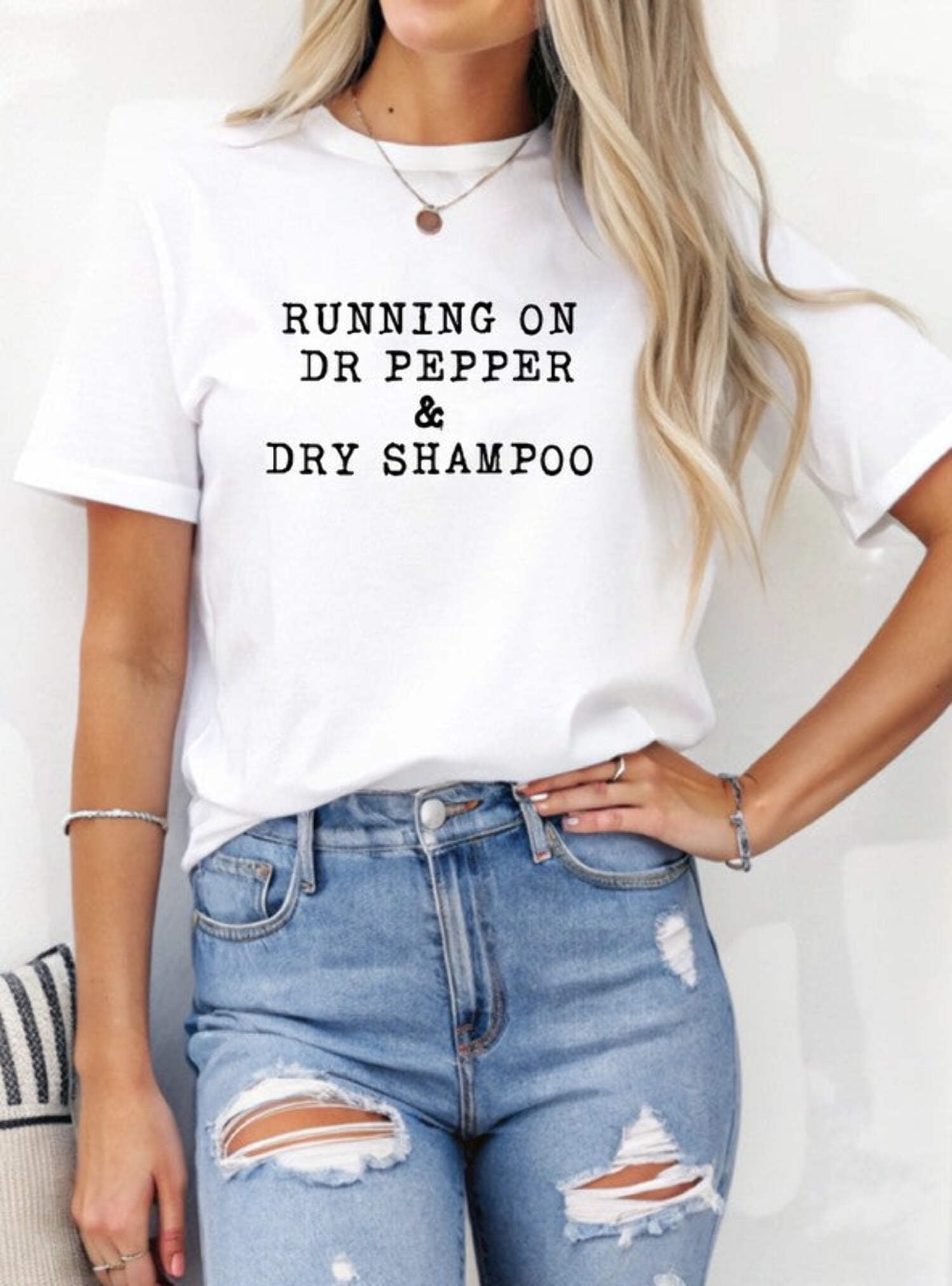 Running on Dr Pepper Dry Shampoo Graphic Tee - Walmart.com