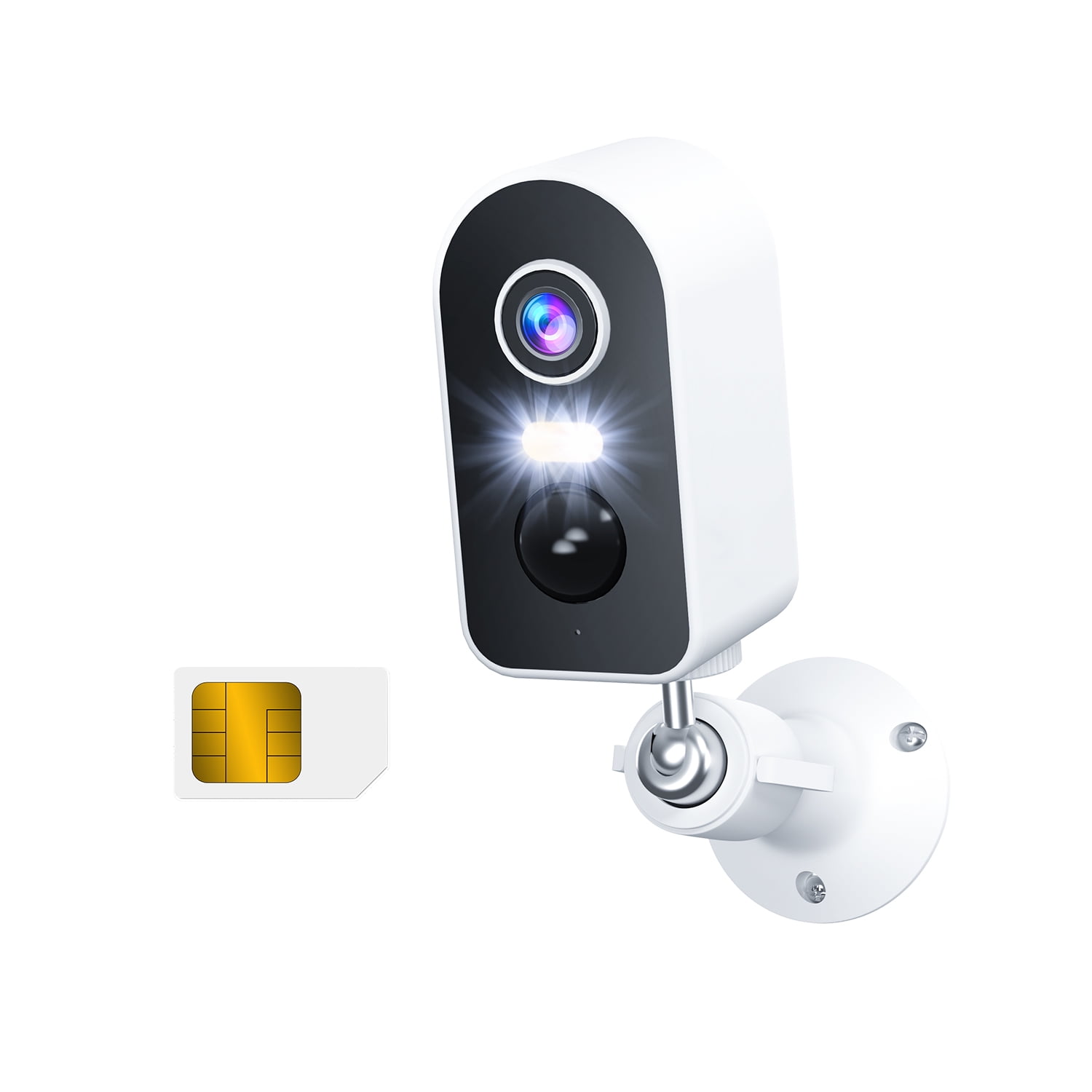 Runofast No WiFi Security Camera Magnetic Built-in Virtual SIM Card, 4G ...