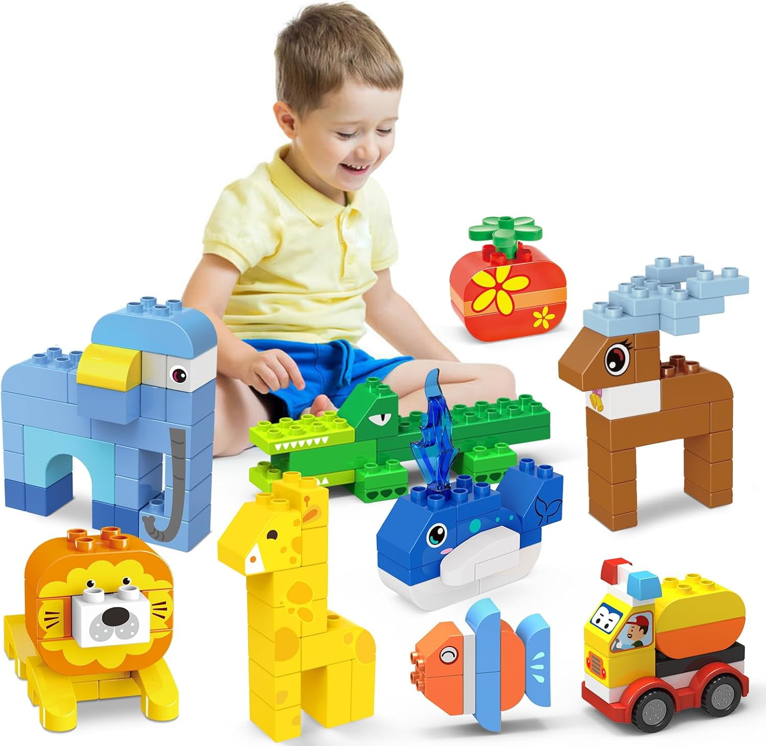 Runs for Kids 4-8 Building Blocks/246Pcs Classic Big Blocks Toys Set ...