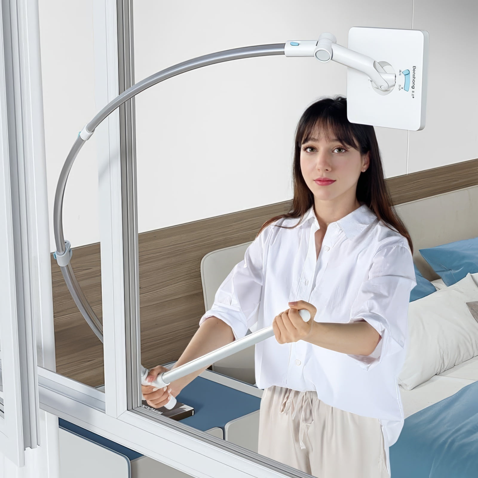 Runspich High Rise Window Glass Cleaner Tools, 51" Extendable Aluminum ...