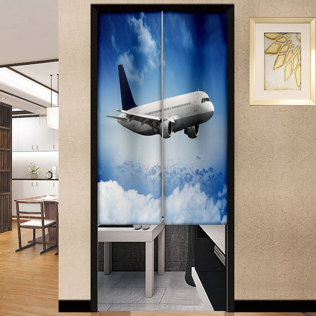 Runway Airfield Passenger Plane Door Curtain Sky Clouds Dawn Short ...