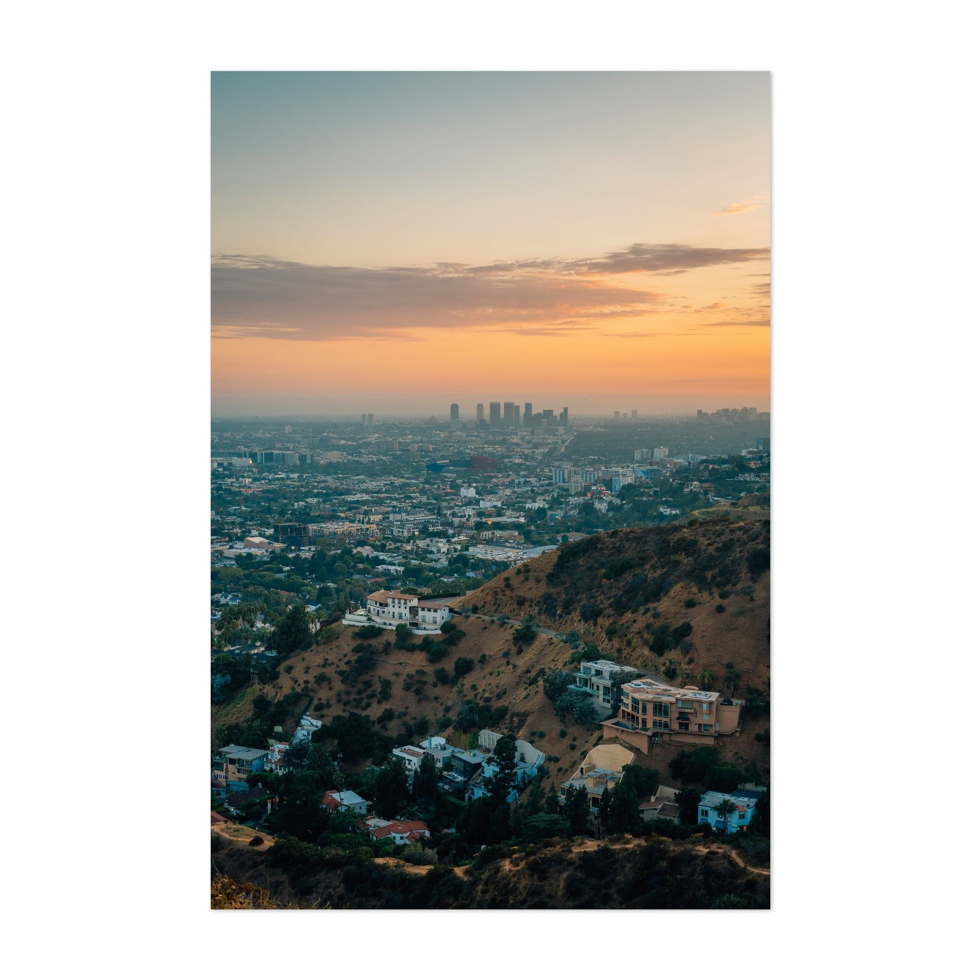 Runyon Canyon Sunset 01 - Los Angeles California Photography Unframed ...