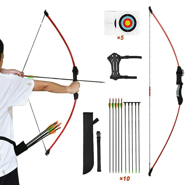 Runzkzy Bow and Arrow for Teens Beginner Archery Set for Youth Bow and ...