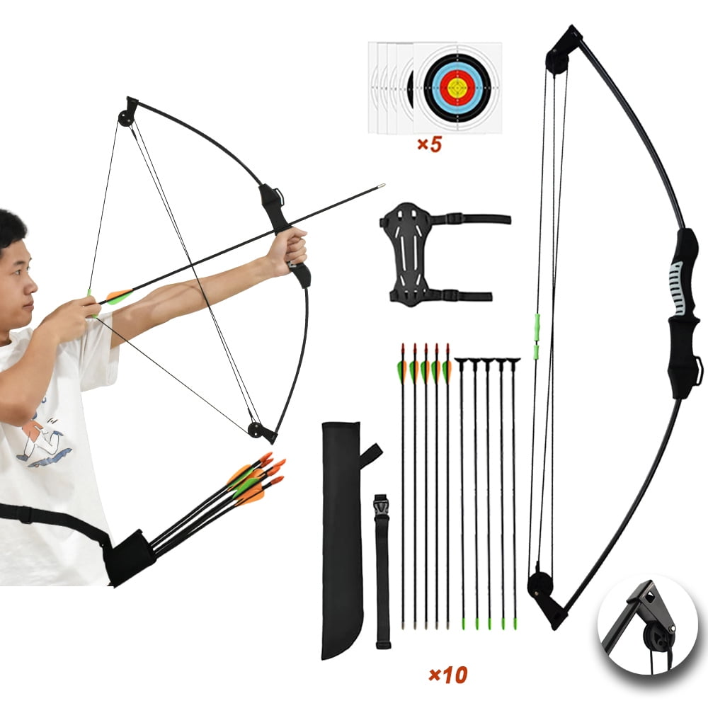 Runzkzy Bow and Arrow for Teens Beginner Archery Set for Youth Bow and ...