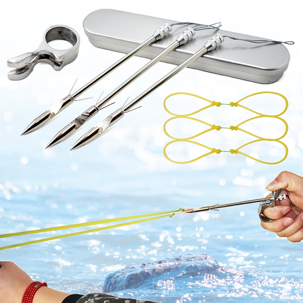 Runzkzy Fish Dart with Rubber Band Box Fishing Tools Outdoor Shooting ...