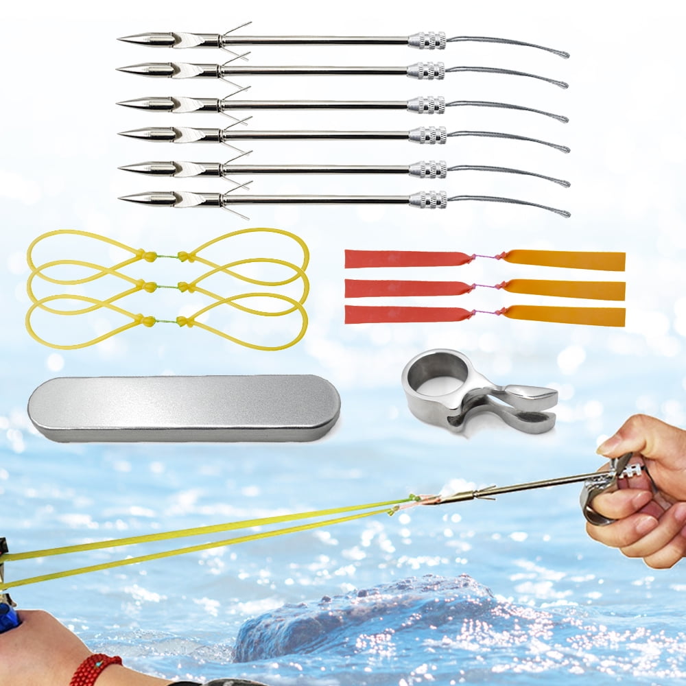 Runzkzy Fish Dart with Rubber Band Box Fishing Tools Outdoor Shooting ...