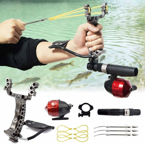 Runzkzy Multifunctional Shooting Fish Slingshot Powerful Catapult ...