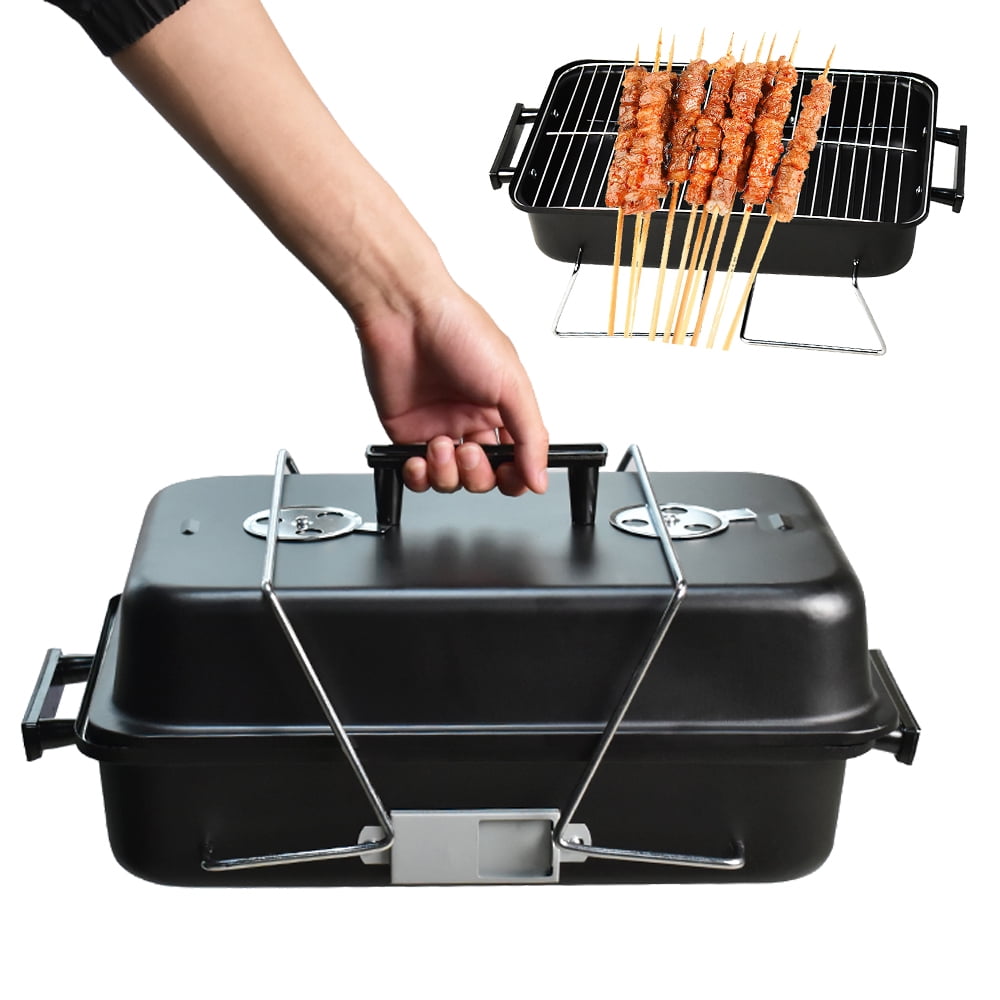 Runzkzy Outdoor Camping Portable Charcoal BBQ Grill Stainless Steel ...