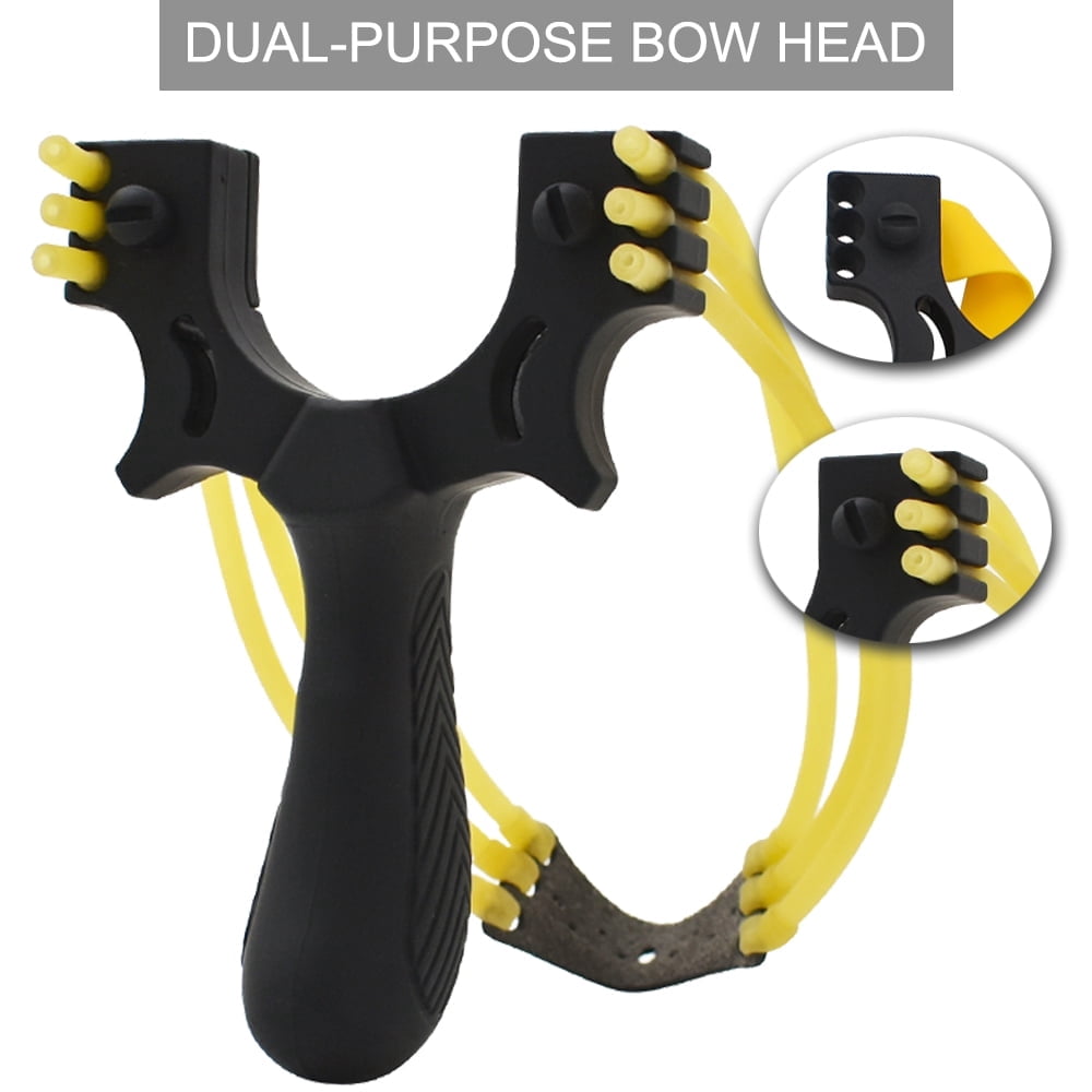 Runzkzy Outdoor Hunting Dual Purpose Bow Head Slingshot No Tie Fast ...