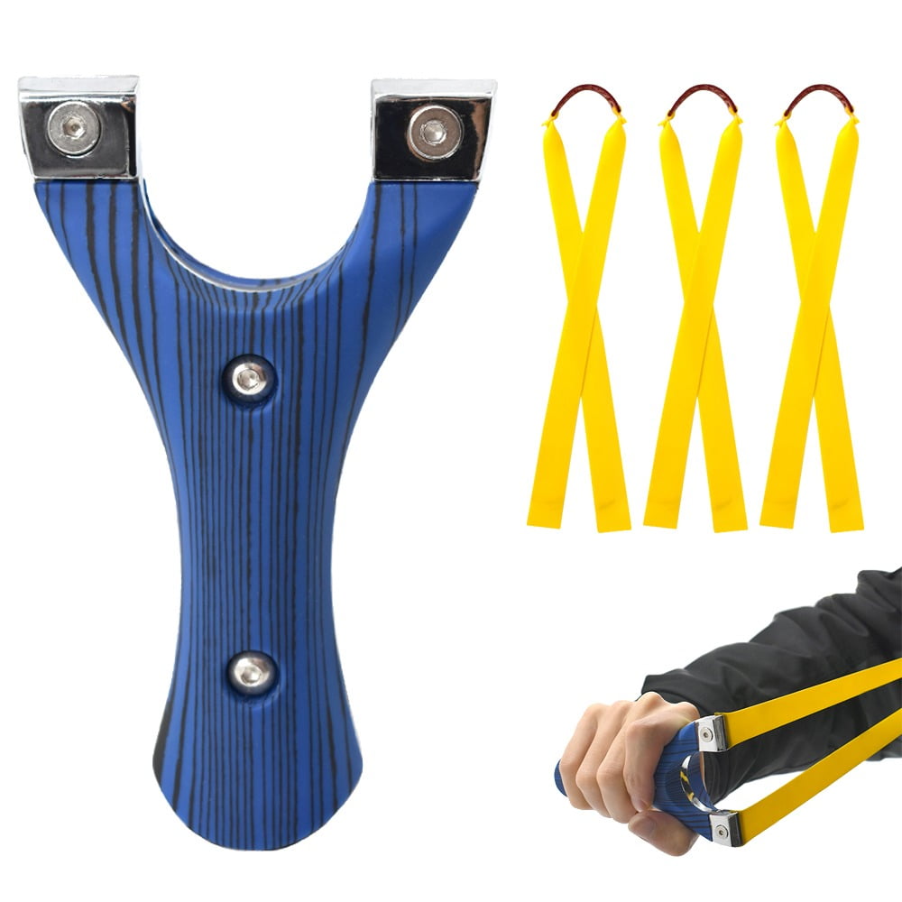 Runzkzy Outdoor Hunting Slingshot Flat Leather Catapult Rack Alloy Fast ...