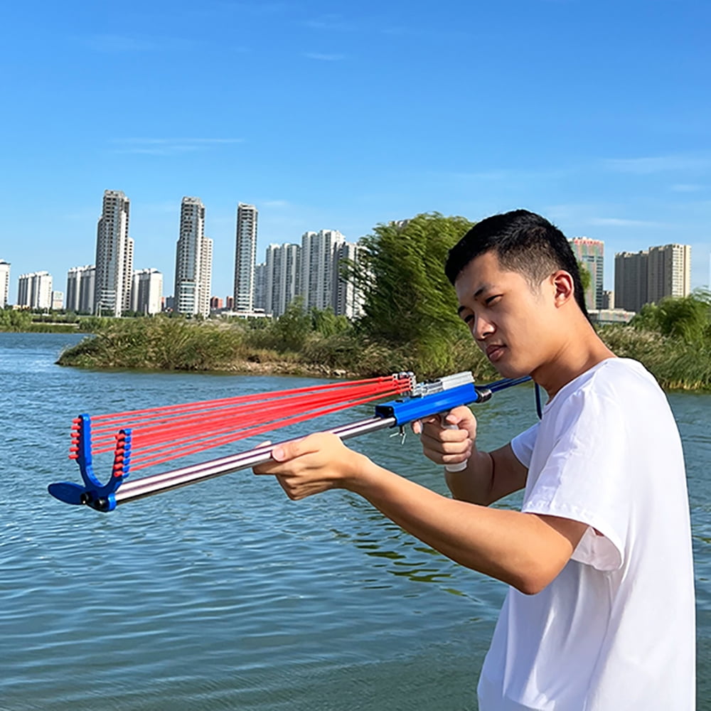 Runzkzy Powerful Pull Long Range Shooting Bow Outdoor Slingshot for ...