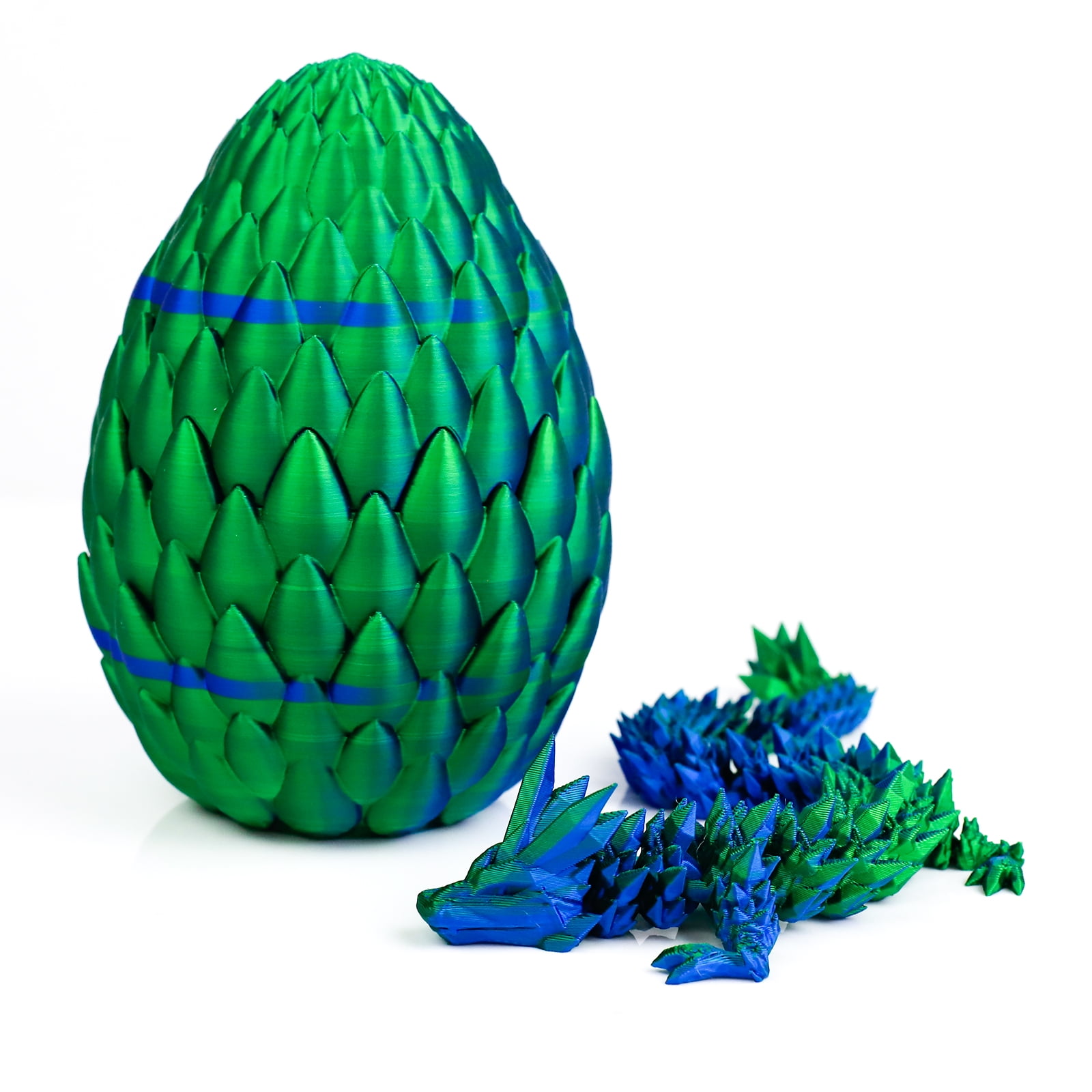 Ruohey 3D Printed Beautiful Flexible Crystal Dragon Figurine Decor(24 ...