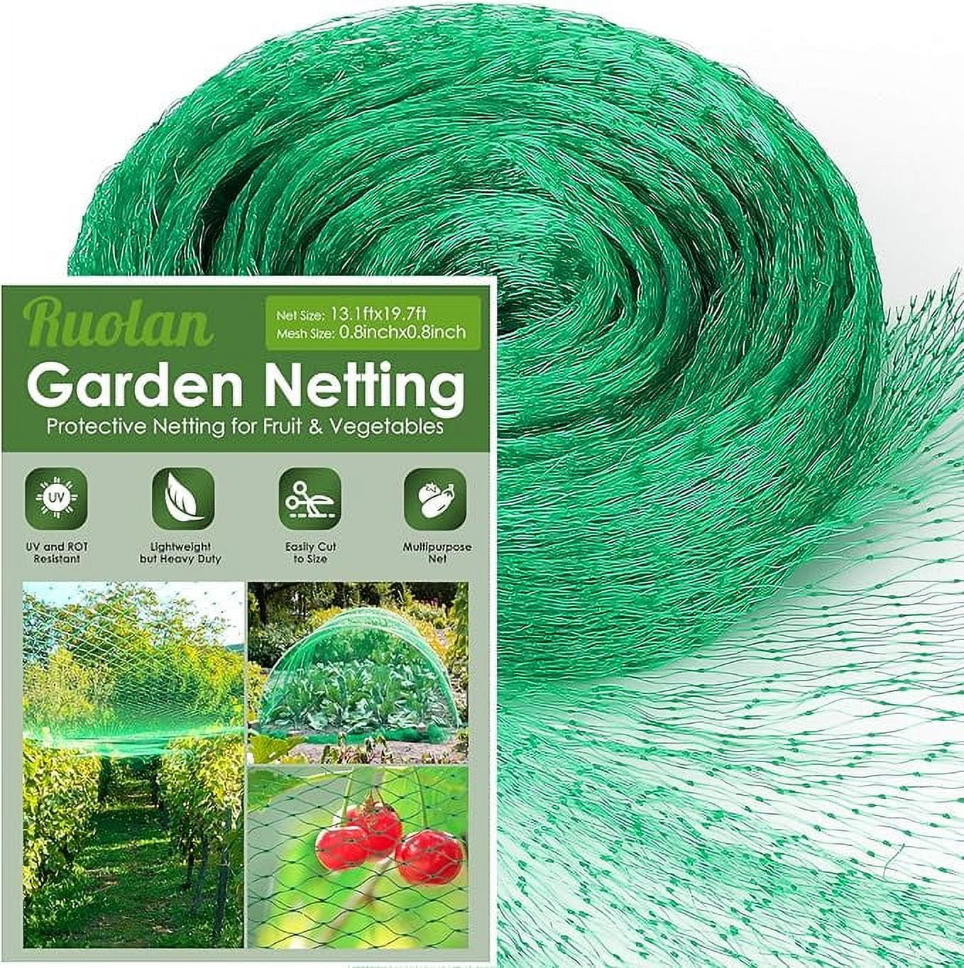 Ruolan Garden Bird Net, 13x 20ft, protective vegetable and fruit trees ...