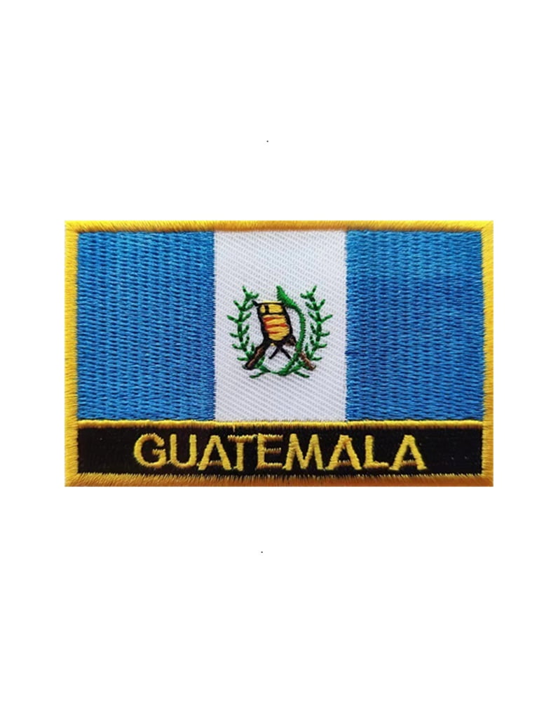 Ruoming 1 PCS National flag Patches Iron On or Sew On Embroidered Tactical Military Guatemala ...