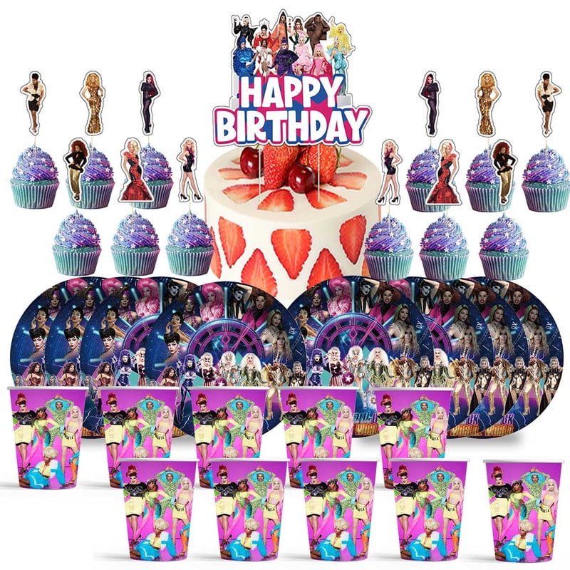 Rupaul Birthday Cups Party Supplies Plates Decorations Cake Topper ...