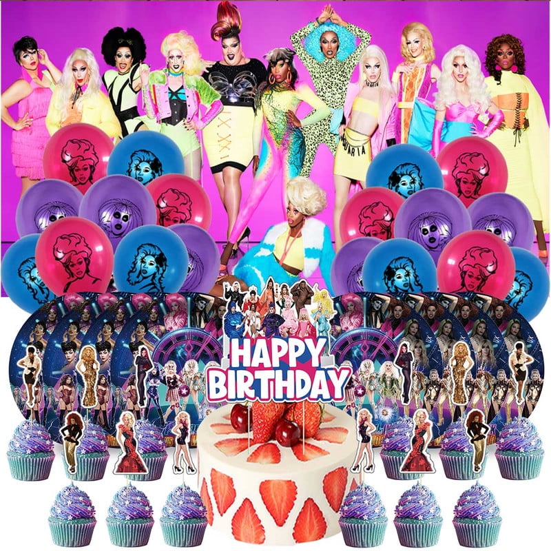 Rupaul Birthday Party Supplies Balloons Plates Decoration Cake Topper ...