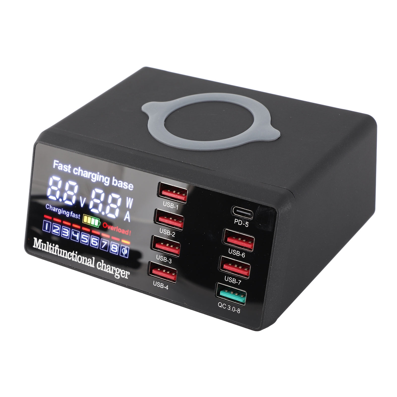 Rupoun 100W Wireless Charger Station 8 Ports USB Type C Power Adapter ...