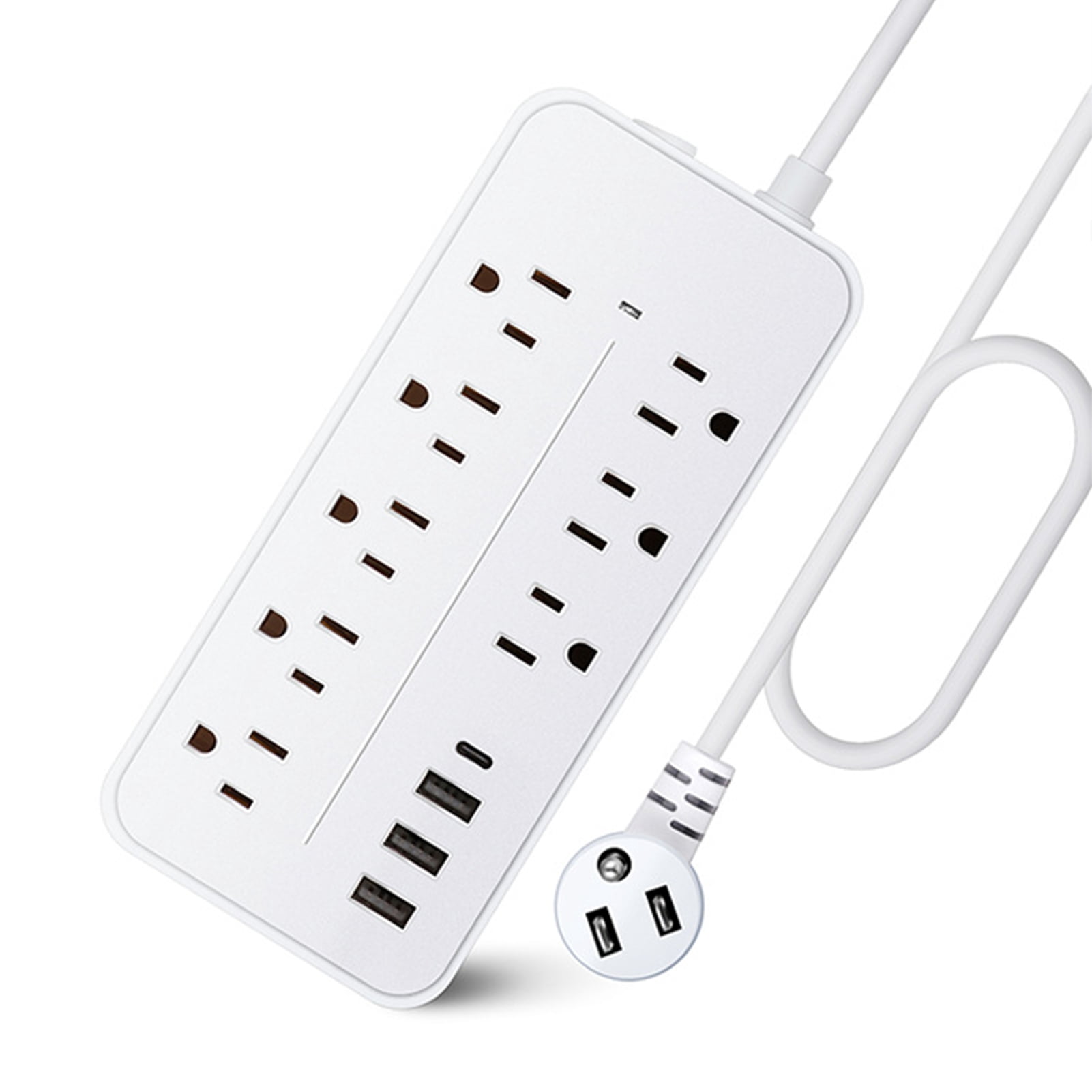 Rupoun 12-in-1 Surge Protector Power Strip Extension Cord Flat Plug ...