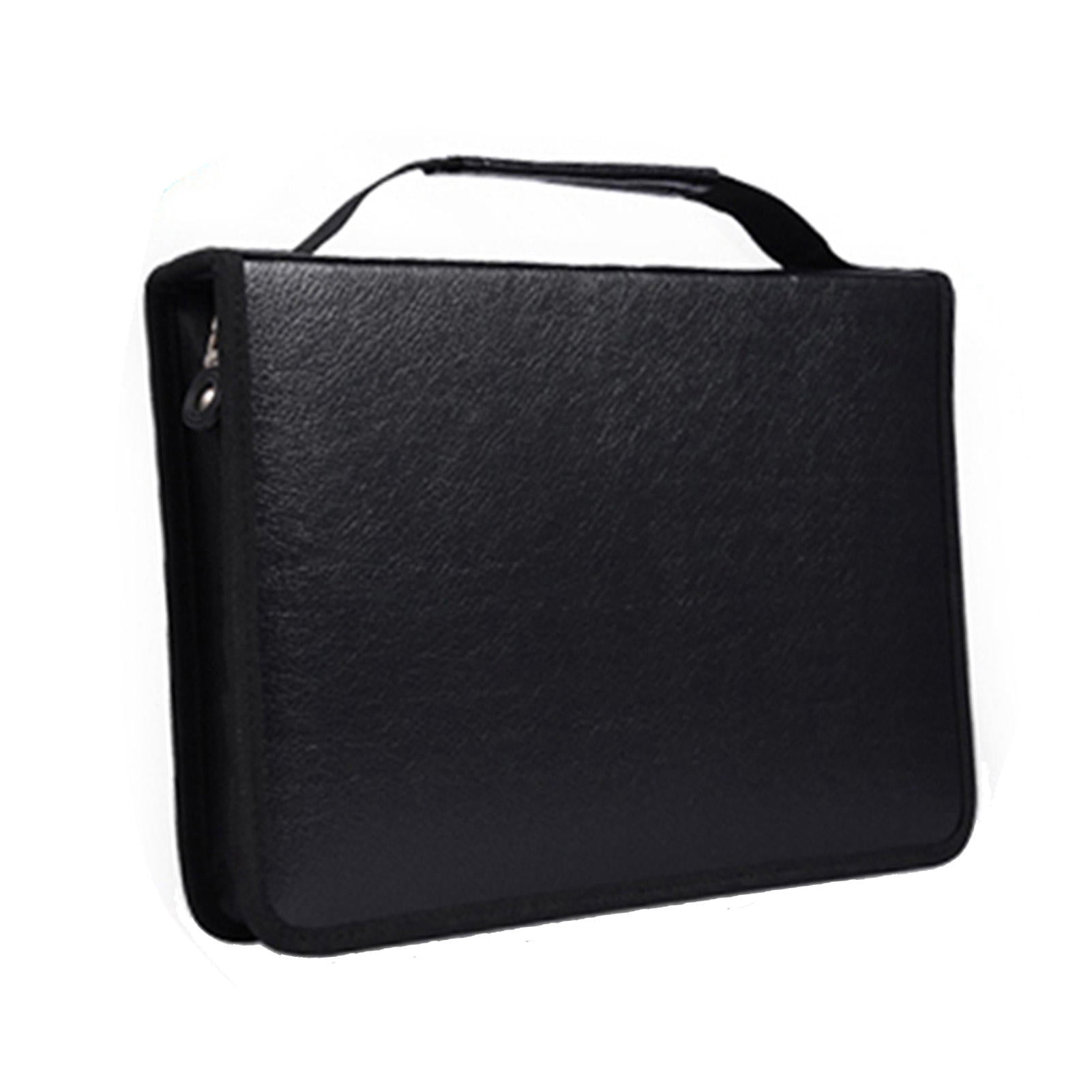 Rupoun 150‑Slot PU Leather & Fabric Pencil Case with Zipper, Black ...