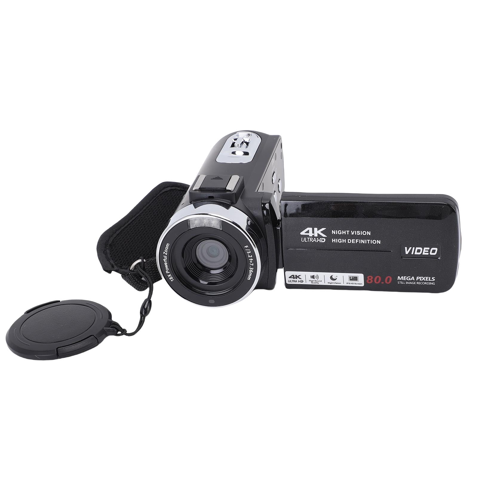 Rupoun 4K Video Camera Camcorder 80MP HD 3 Inch Screen 18X Digital Zoom ...