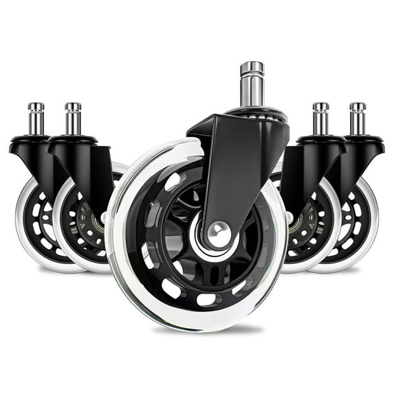 Rupoun Office Chair Wheels Replacement PU Silent Glide Casters 5PCS 3 ...