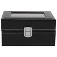 Rupoun Premium High Grade 3 Slots PU Leather Watch Box Case For Men ...