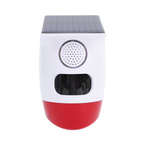 Rupoun Solar Alarm Siren with Motion Sensor 120dB Loud Sound Outdoor ...