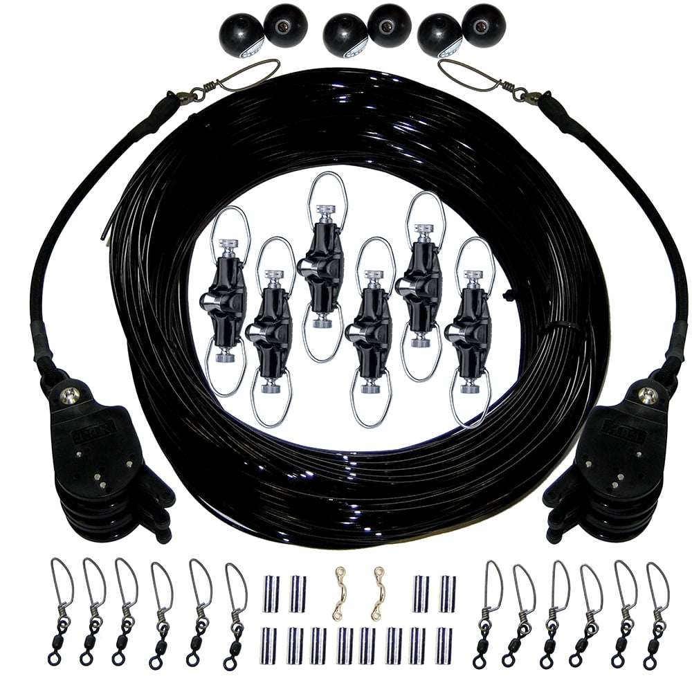 Rupp Marine Rupp Triple Rigging Kit W/Lok-Ups & Nok-Outs - 520' Black Mono Cord - Walmart.com