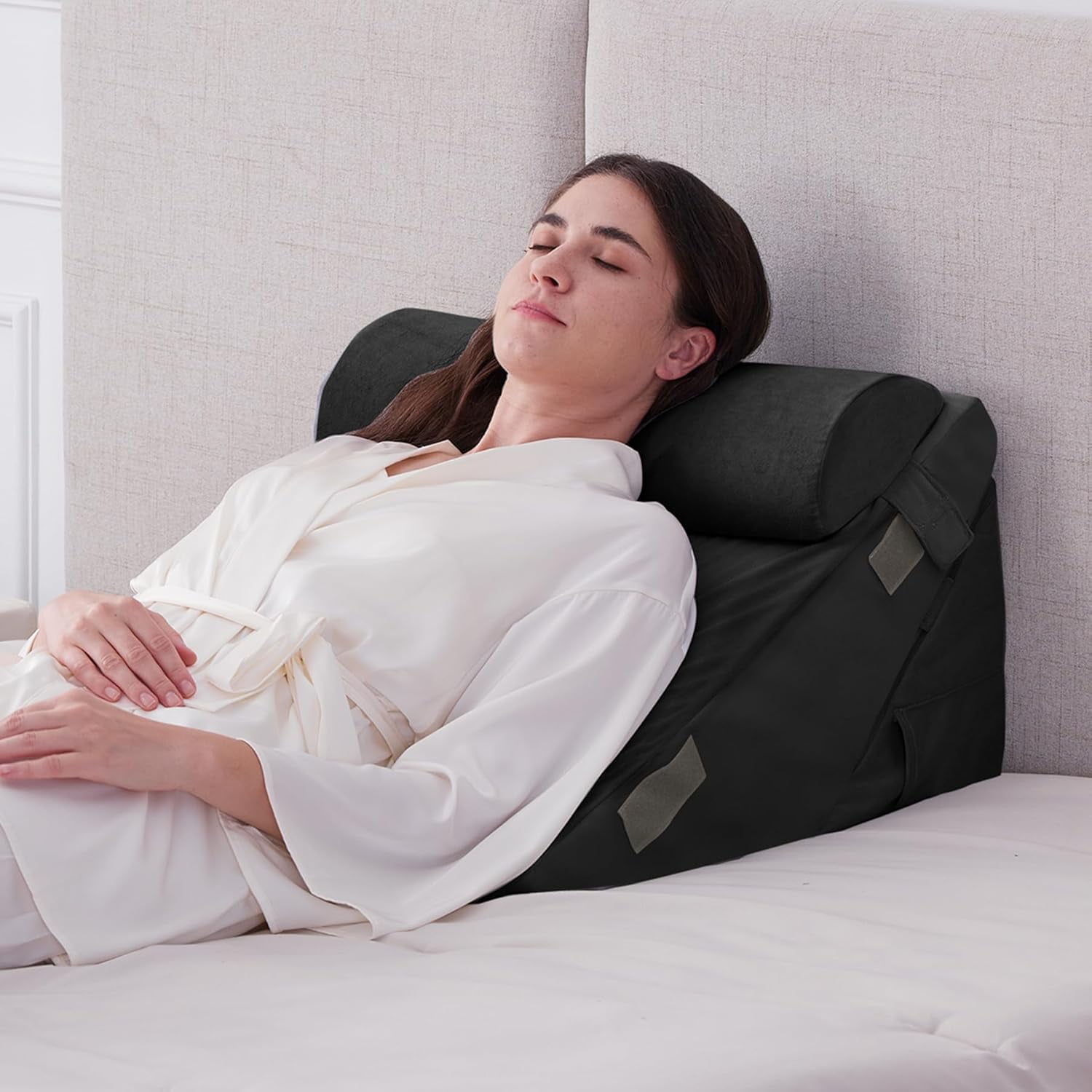 Ruqmuis Adjustable 9&12 Inch Wedge Pillow Set for After Surgery, Memory ...