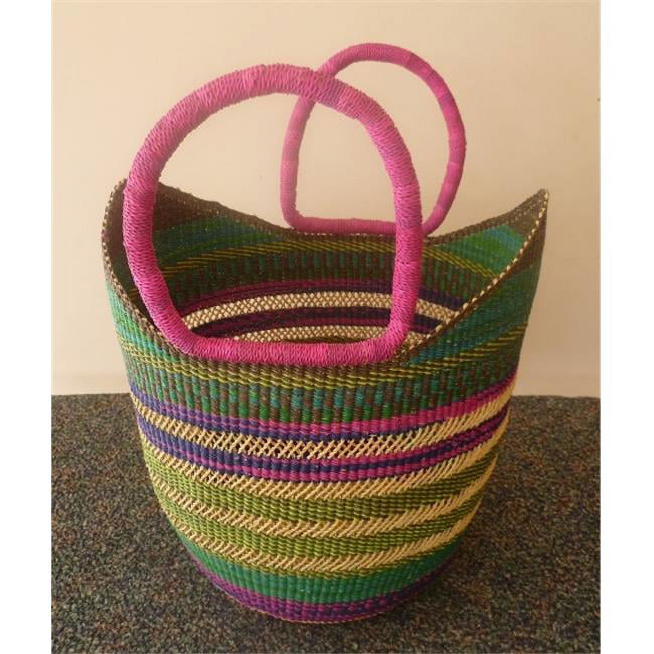 Rural Africa Crafts PB64 U-Shopper Basket - 15 x 10 x 11 in. - Walmart.com
