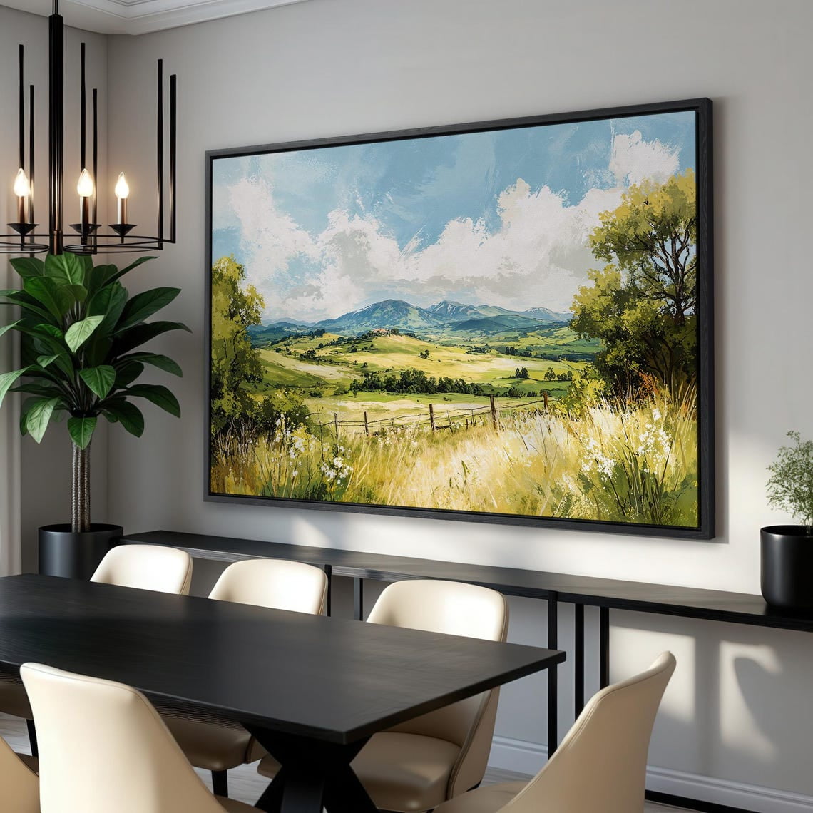Rural Countryside Landscape Poster - Rustic Home Decor, Country Nature ...