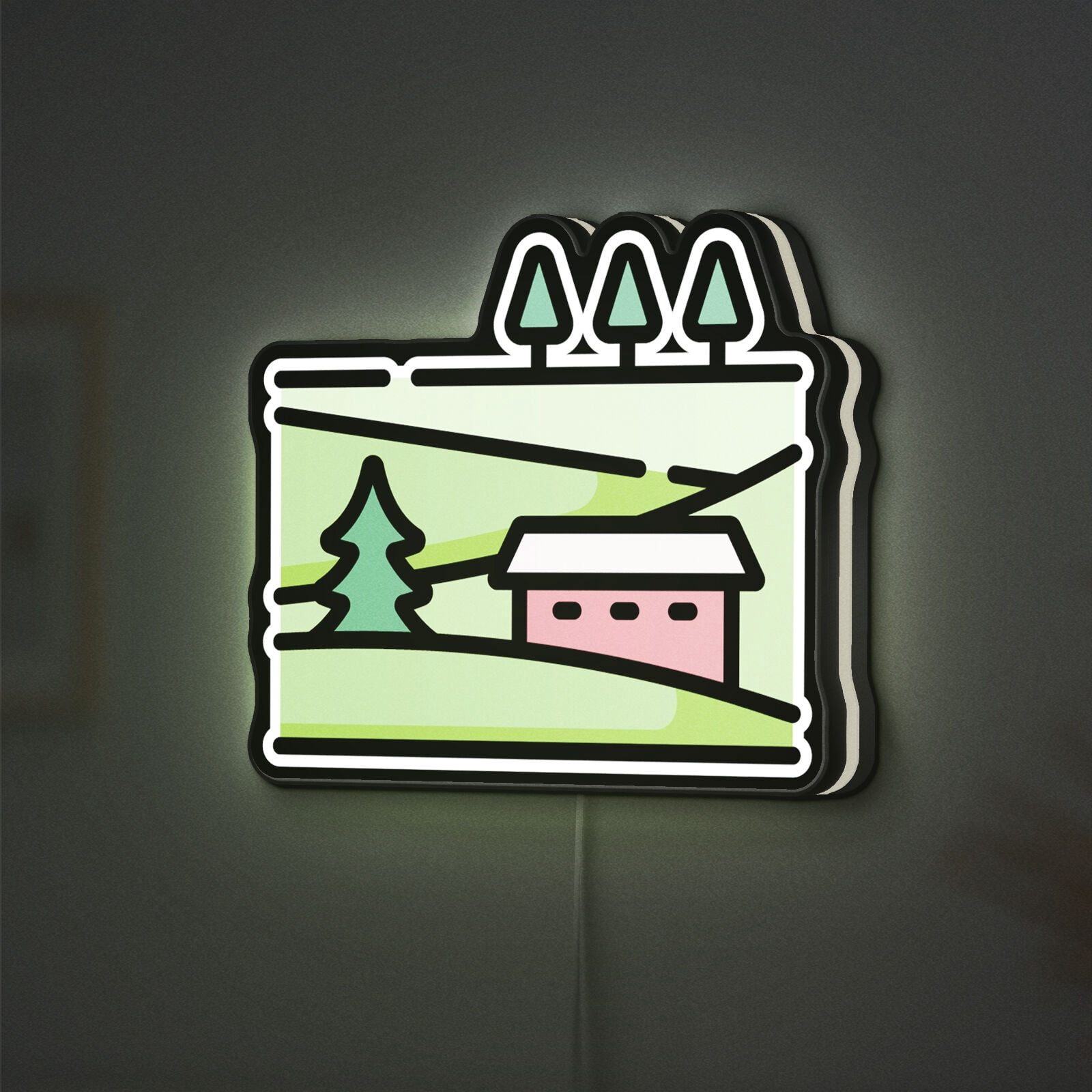 Rural Landscape 3D Novelty Light Box for Country Homes, Farmhouse Decor ...