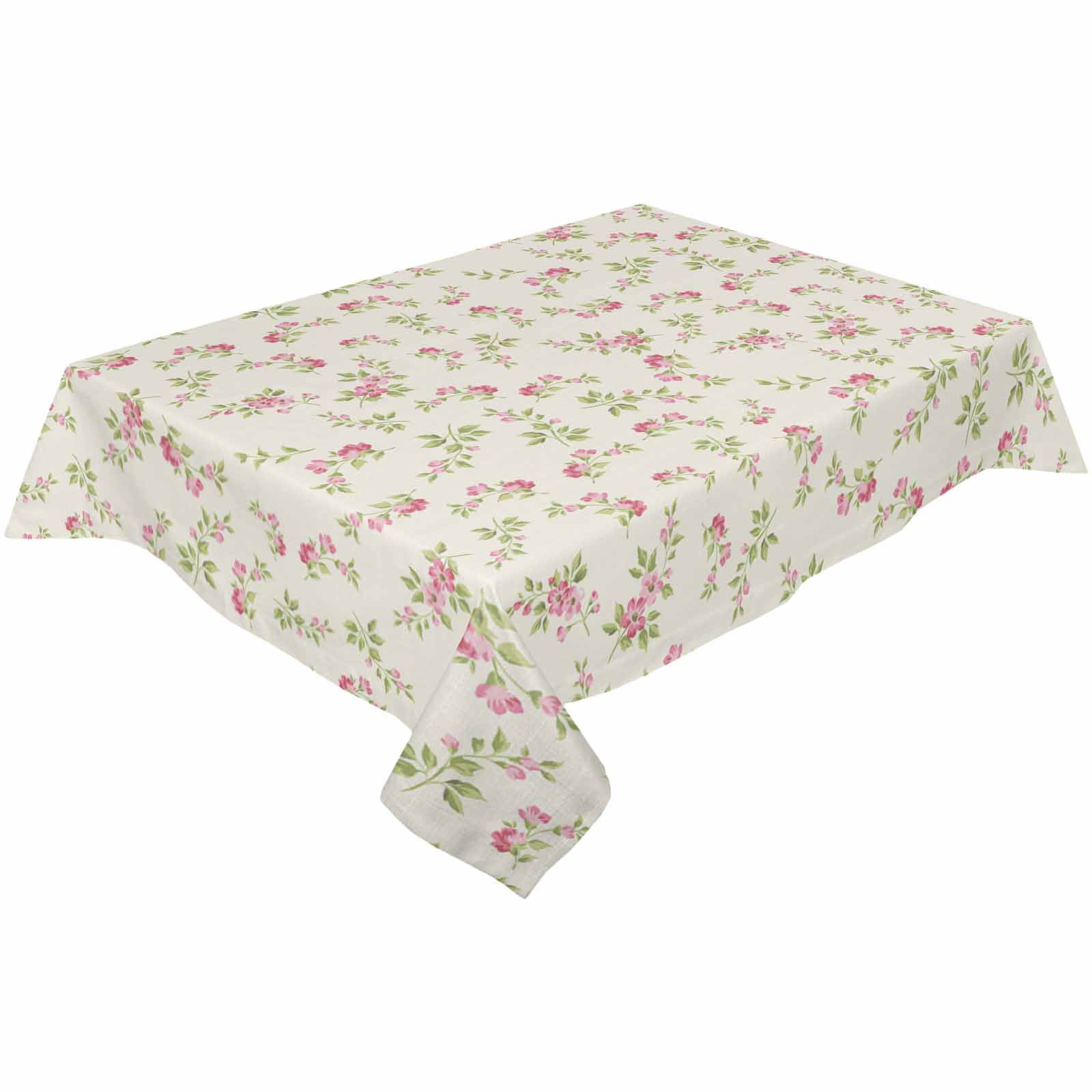 Rural Retro Rose Rectangle Tablecloths 60x140,Watercolor Pink Green ...