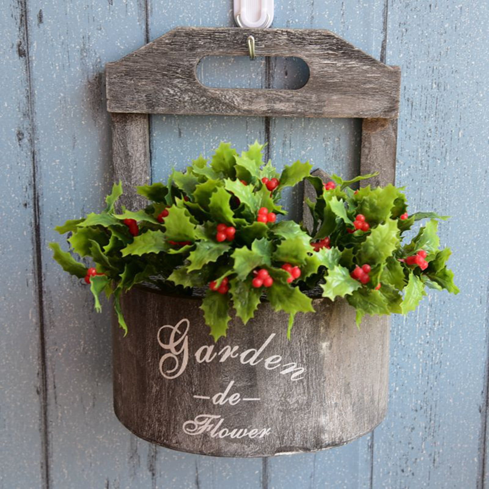 Rural Retro Wall Mounted Flower Pots Flower Flower Racks Wall ...