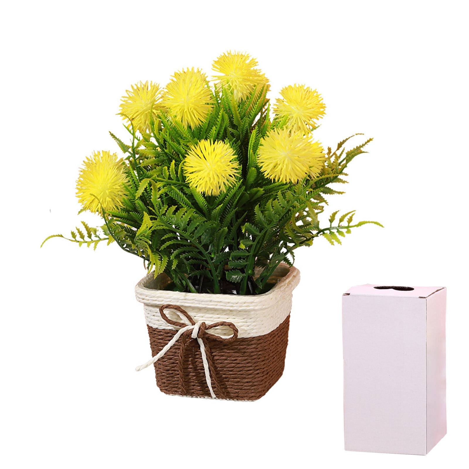 Rural Scener Style Artificial Flower Potted Desktop Ornaments Sunflower ...