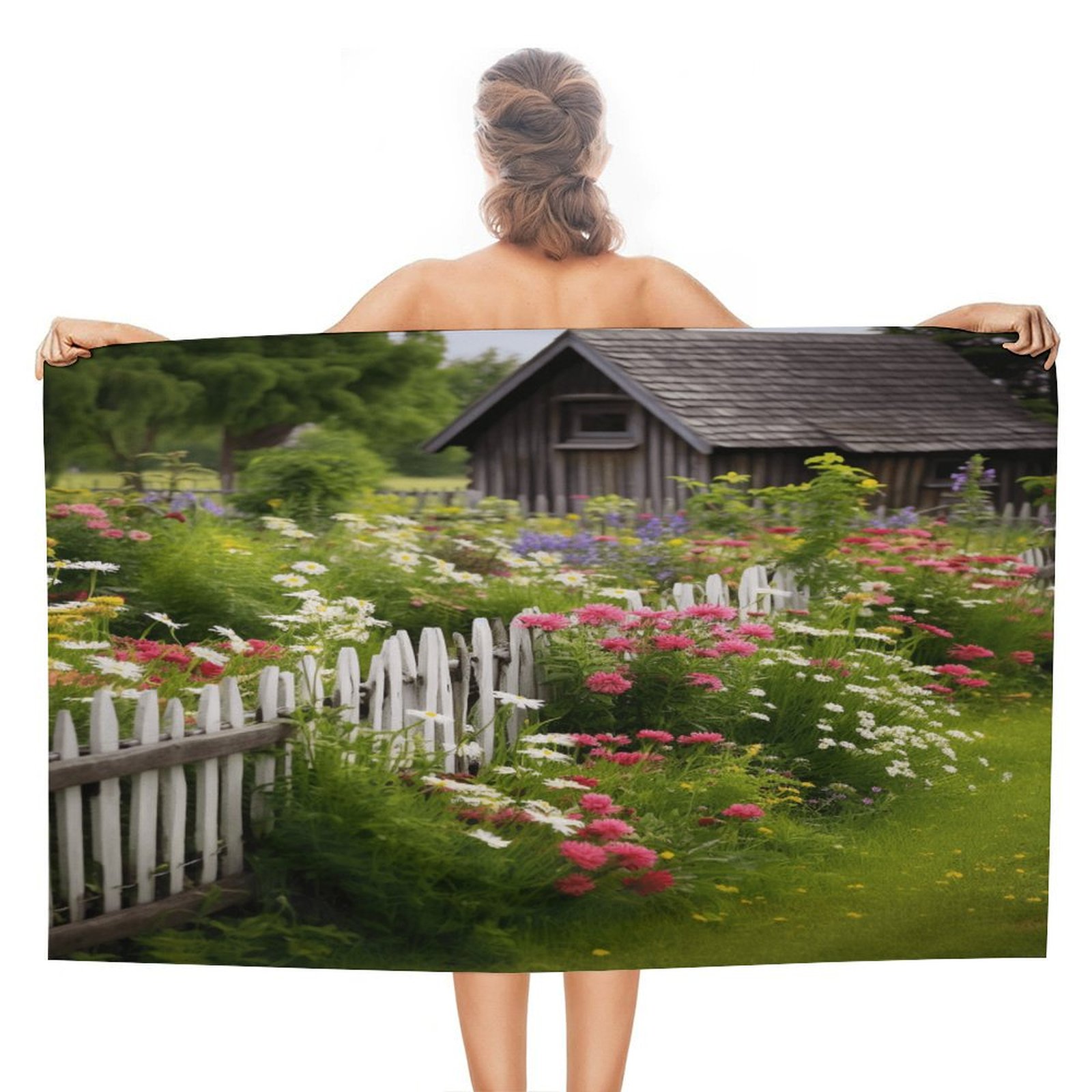 Rural Scenery Beach Blanket Soft Absorbent Lightweight Long Wide ...