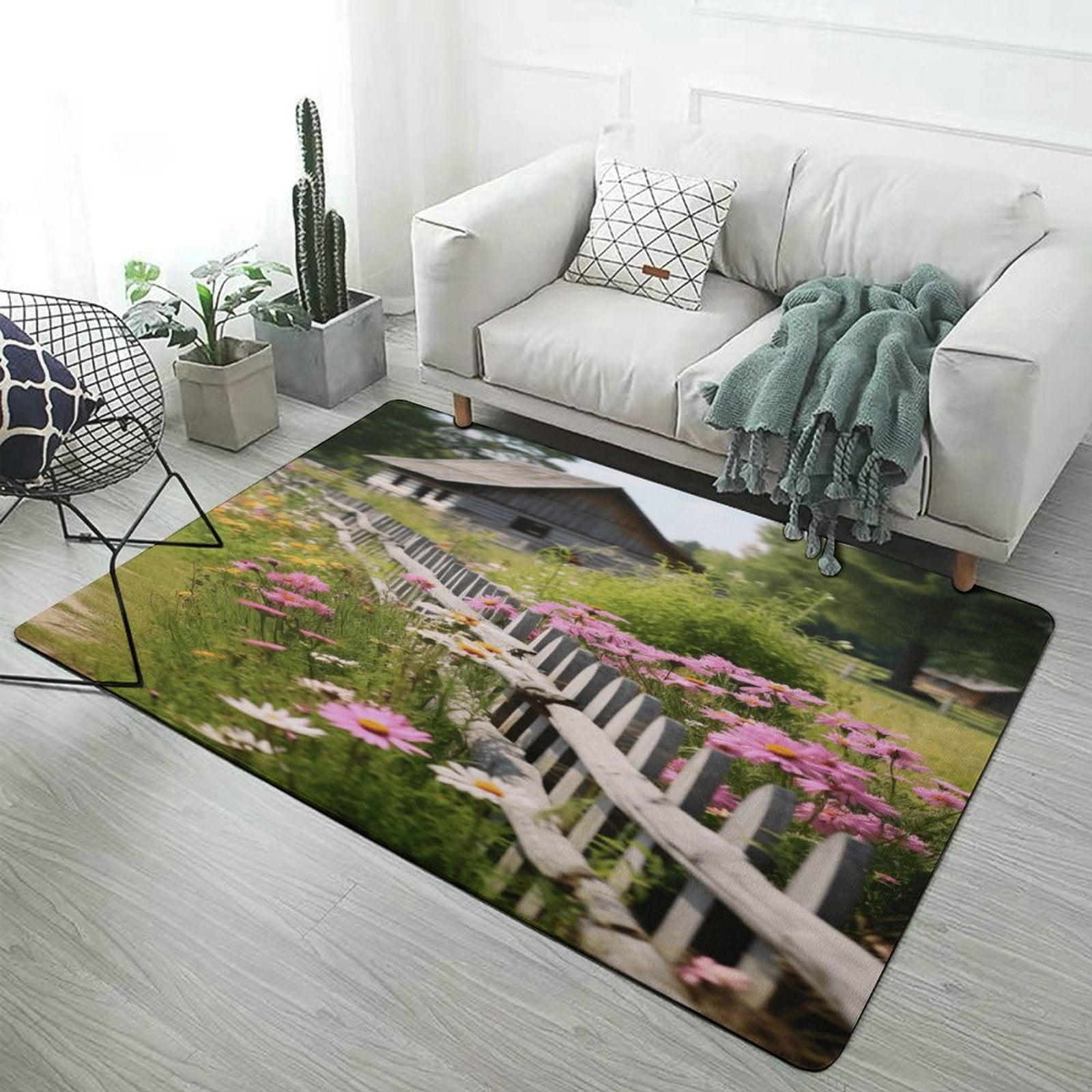 Rural Scenery Carpet for Living Room Luxury Home Rations Coffee Table ...