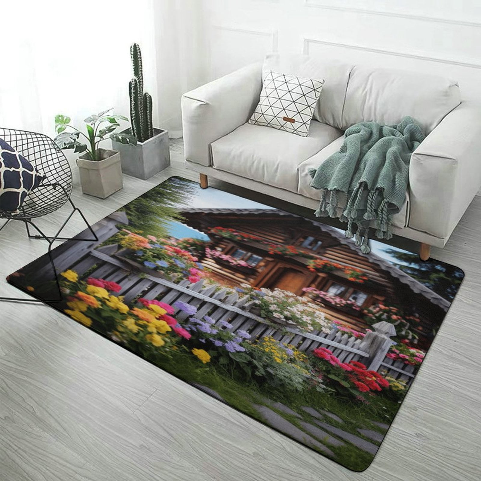 Rural Scenery Carpet for Living Room Luxury Home Rations Sofa Coffee ...