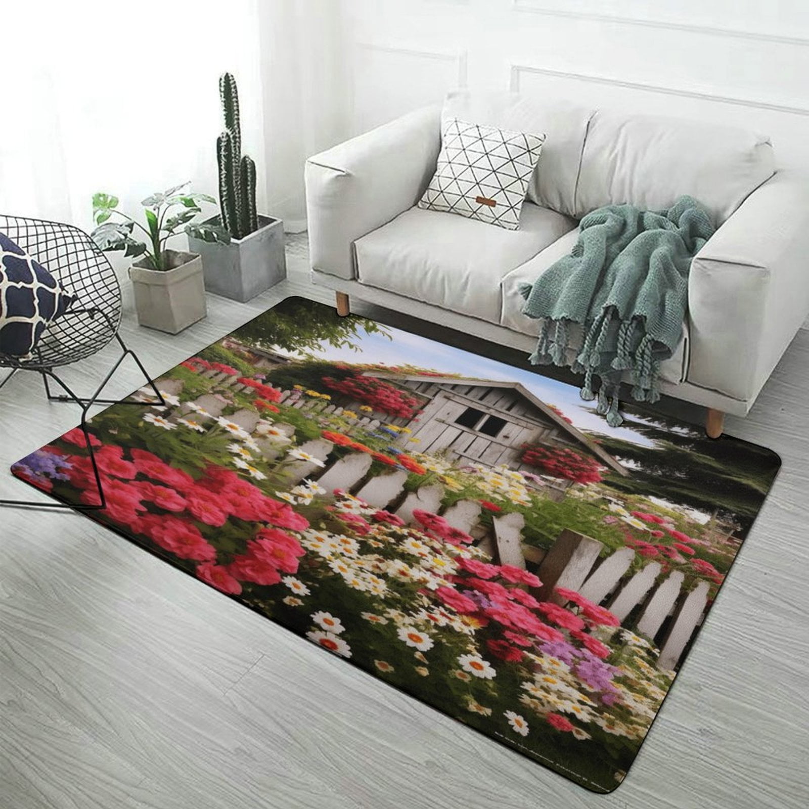 Rural Scenery Carpet for Living Room Luxury Home Rations Sofa Coffee ...