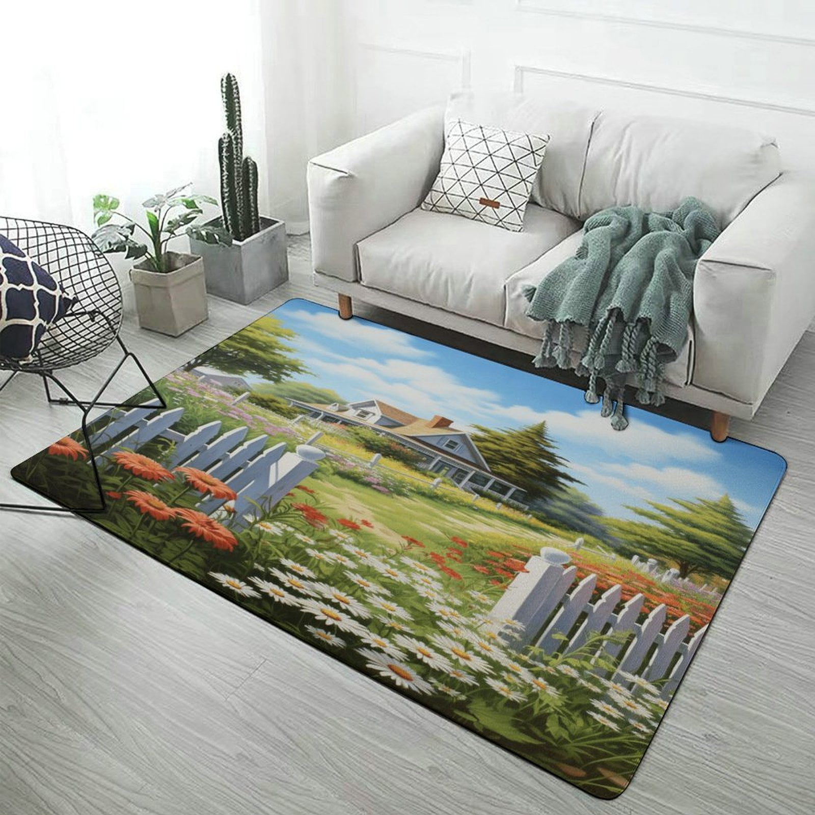 Rural Scenery European Living Room Carpets Rugs Luxury Bedroom Study R ...
