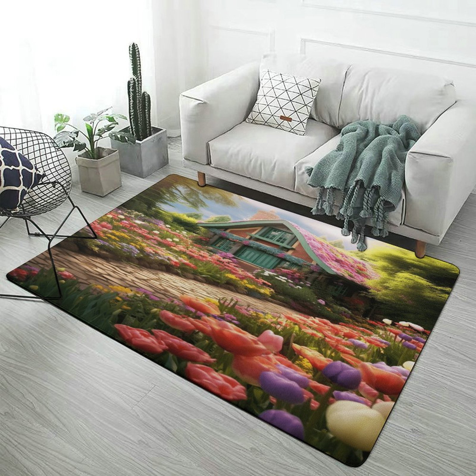 Rural Scenery European Living Room Carpets Rugs Luxury Bedroom Study R ...
