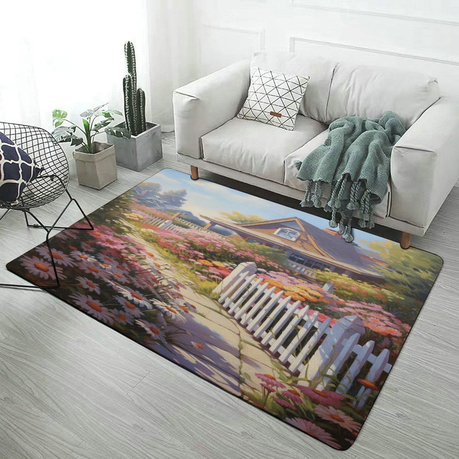 Rural Scenery European Living Room Carpets Rugs Luxury Bedroom Study R ...