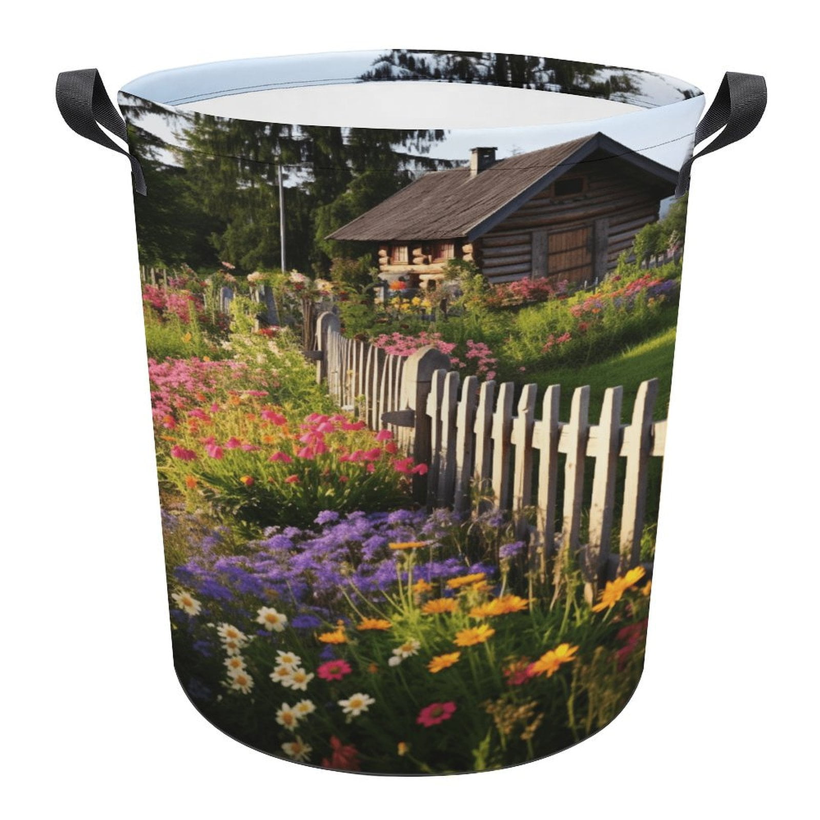 Rural Scenery Folding Laundry Basket Storage Bin Large Hamper ...
